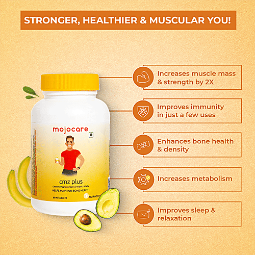 Buy Mojocare CMZ Plus Tablets - Calcium, Magnesium, Zinc & Hadjod ...