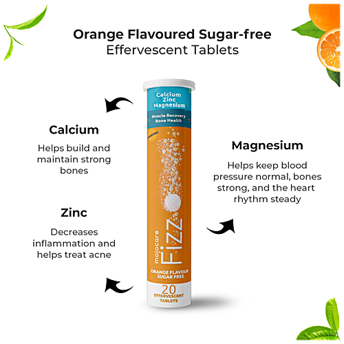 Buy Mojocare Mojocare FIZZ CMZ Effervescent Tablets - 20pc | Calcium ...