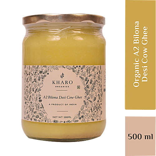 Buy Kharo Organics A2 Bilona Desi Cow Ghee - Organic, Natural & Pure ...