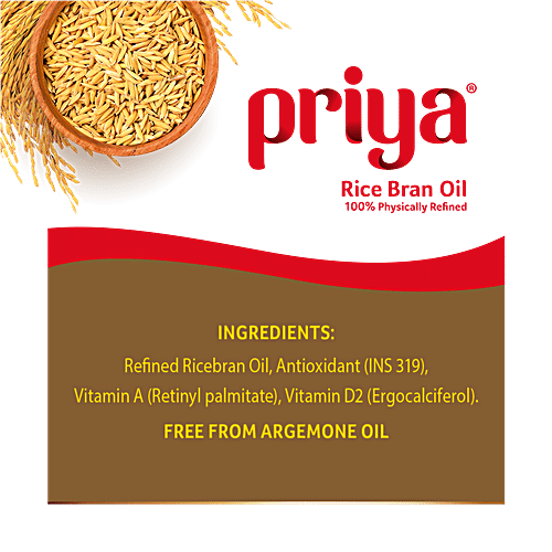 Buy Priya Rice Bran Oil - 100% Physically Refined Online at Best Price of Rs 792 - bigbasket