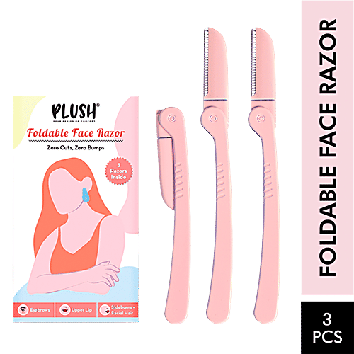 Buy Plush Foldable Face Razors - Instant Hair Removal, For Facial ...