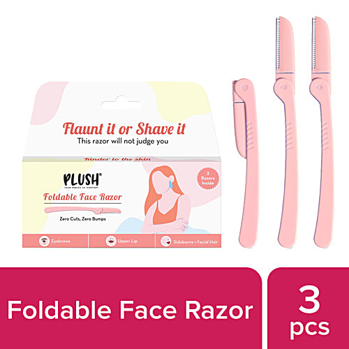 Buy Plush Foldable Face Razors - Instant Hair Removal, For Facial ...