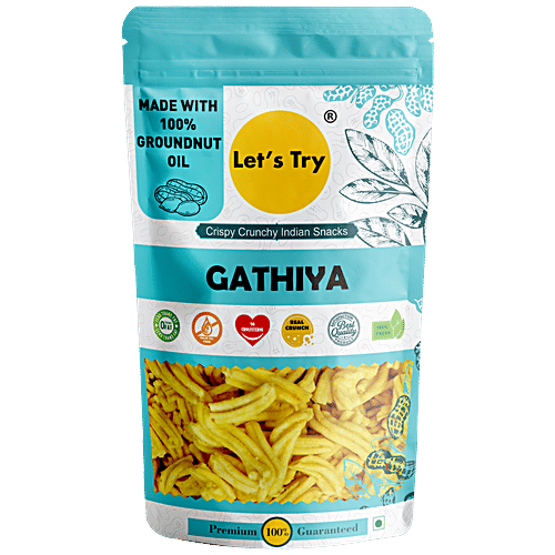 Buy Let's Try Gathiya Snacks - Crispy, Crunchy, High In Quality Online ...