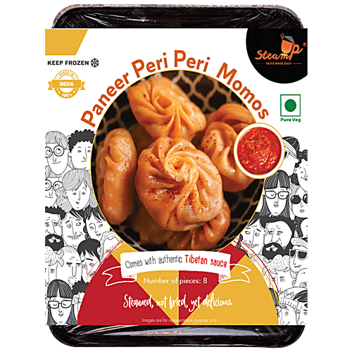 Buy SteamUp Paneer Peri Peri Momos - With Tibetan Sauce, Steamed ...