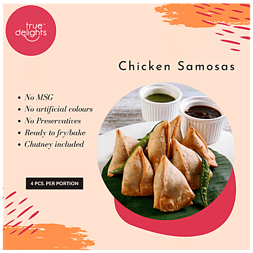 Buy True Delights Chicken Samosas - Ready To Fry Or Bake, No ...