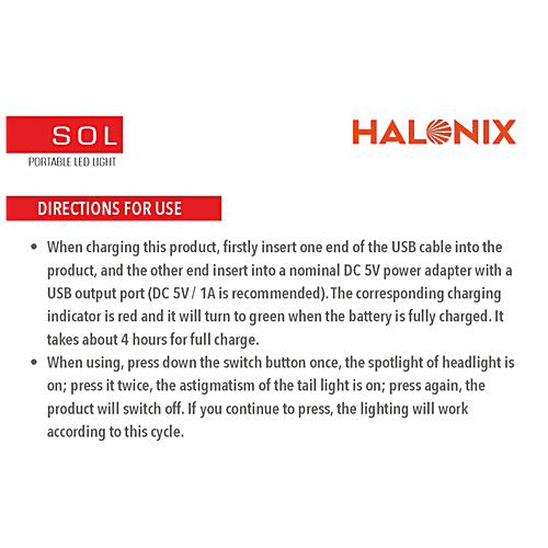 Buy Halonix Sol Portable LED Torch Online at Best Price - bigbasket