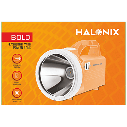 Buy Halonix Bold - Portable Led Torch With Power Bank Online at Best ...