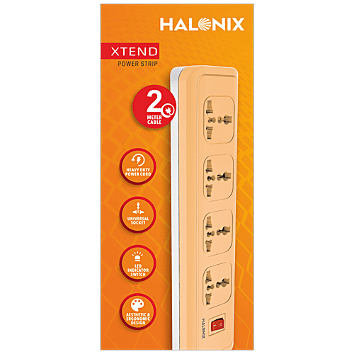 Buy Halonix Xtend Power Strip - Extension Strip With 2 Meter Cable Online at Best Price of Rs ...
