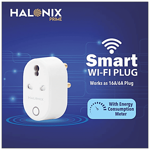 Buy Halonix Smart Wi-fi Plug Socket 16A - With Energy Consumption Meter ...