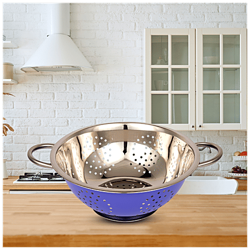 Buy Fackelmann Stainless Steel Colored Deep Colander, 24 Cm Online at ...