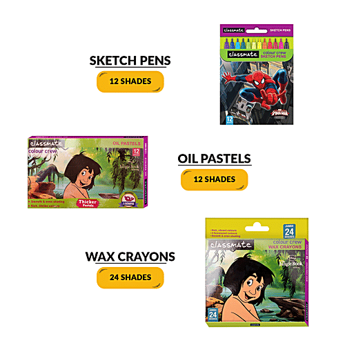Buy Classmate Stationery Kit Bag - Assorted, 12 In 1, Notebook, Pens ...