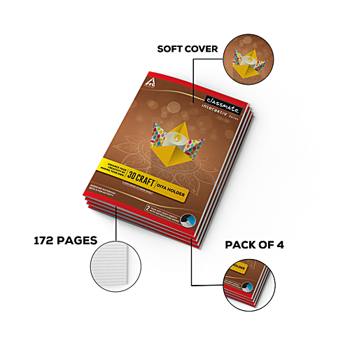 Buy Classmate 3D Craft Notebooks - Ruled, Single Line, 240 mm x 180 mm ...