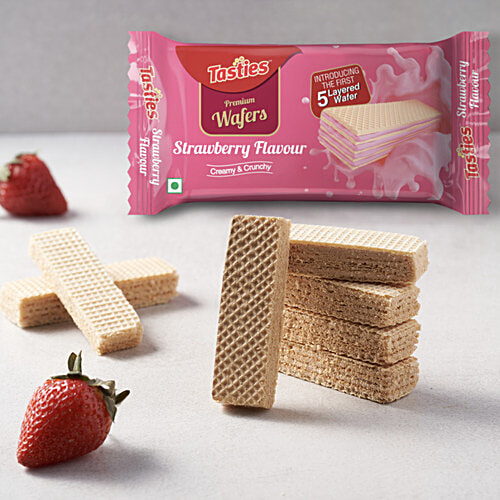 Buy Tasties 5-Layer Wafers - Strawberry Online at Best Price of Rs 45 ...