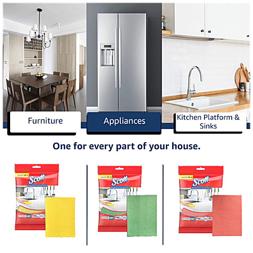 Buy Scott Sponge Wipes - Multipurpose, Highly Absorbent & Reusable, For ...