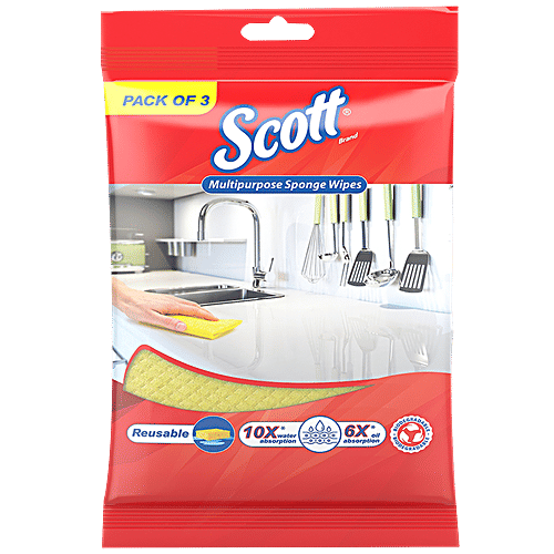 Buy Scott Sponge Wipes - Multipurpose, Highly Absorbent & Reusable, For ...