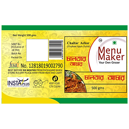 Buy Menu Maker Chaltar Achar/Elephant Apple Pickle Online at Best Price ...