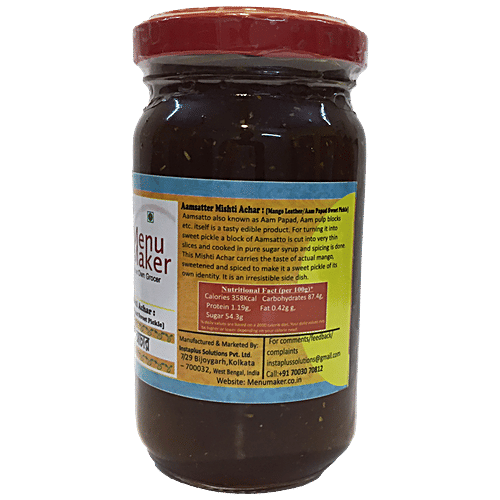 Buy Menu Maker Aamsatter Mishti Achar/Mango Leather Aam Papad Sweet ...