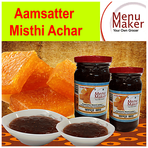 Buy Menu Maker Aamsatter Mishti Achar/Mango Leather Aam Papad Sweet ...