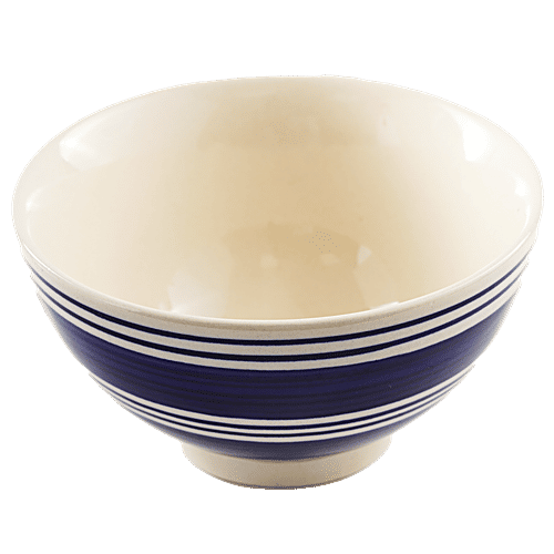 Buy BB Home Earth Serving/Mixing Bowl, Hand Painted Ceramic - Spiral ...