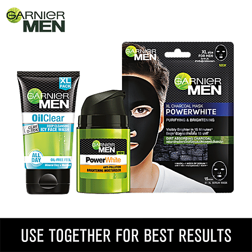 Buy Garnier Men Oil Clear Icy Facewash - Deep Cleansing, Mineral Clay & Menthol, For Oily Skin ...
