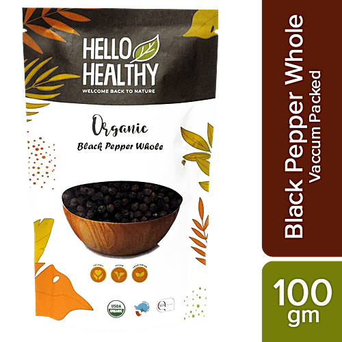 Buy Hello Healthy Organic Black Pepper Whole - Enhances The Taste Of any Dish, Rich In ...