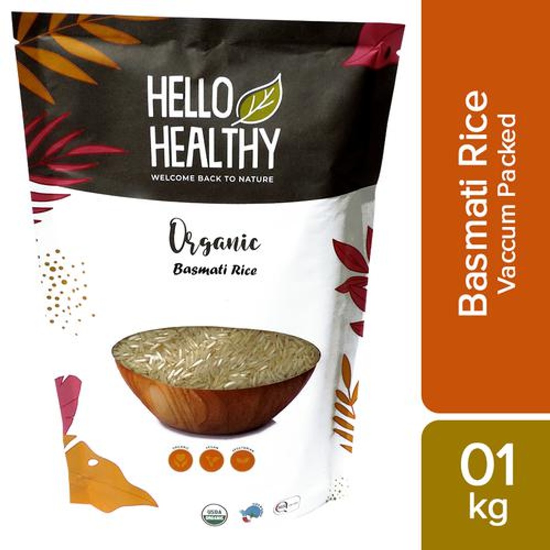 Buy Hello Healthy Organic Basmati Rice - With Long Grain, Gluten Free ...