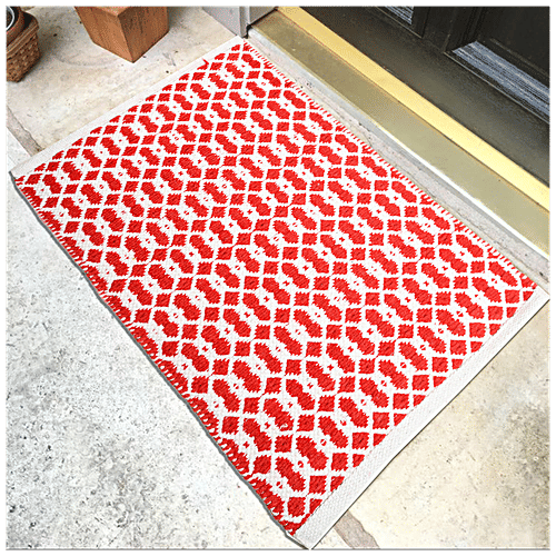 Buy Veriza Welcome Floor Covering Mat/Rug - Durable, Easy To Use, Red ...