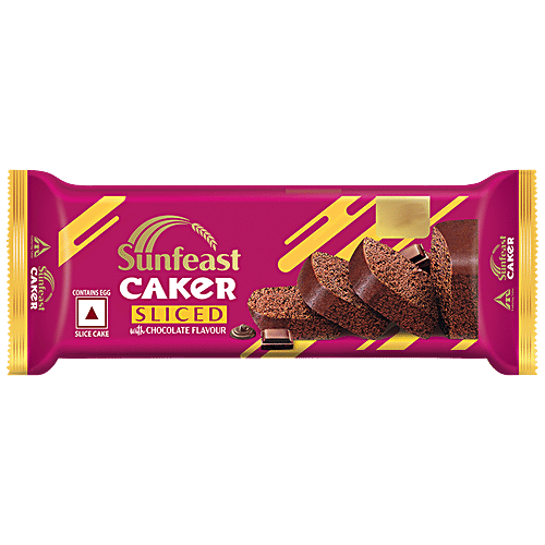 Buy Sunfeast Caker Sliced Cake - Chocolate Flavour, Luscious Online at ...