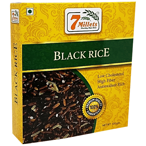 Buy 7Millets Black Rice - Premium Quality, Raw, Unpolished, Low ...