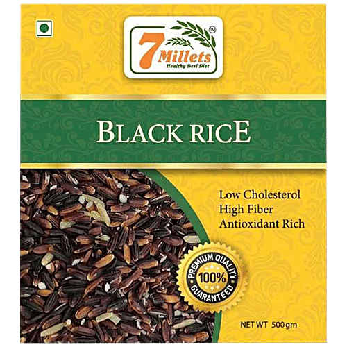 Buy 7Millets Black Rice - Premium Quality, Raw, Unpolished, Low ...