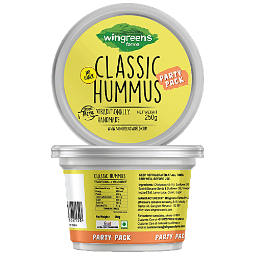Buy Wingreens Farms Classic Hummus - With No Garlic, Traditionally ...