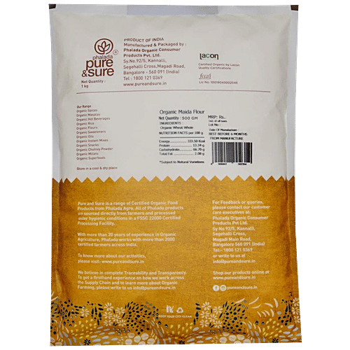 Buy Pure&Sure Organic Maida Flour Online at Best Price of Rs 55 - bigbasket
