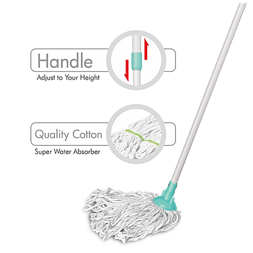 Buy Milton - Spotzero Floor Mop - Durable & Long Lasting, Aqua Green ...