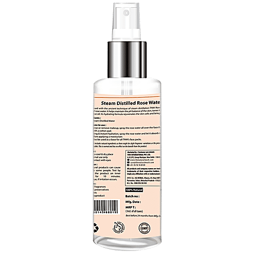 Buy TNW-The Natural Wash Steamed Distilled Rose Water/Mist/Facial Toner - Preservatives Free ...