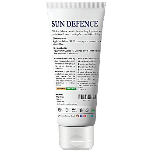 Buy TNW-The Natural Wash Sun Defence Cream - With Jojba Oil & Cucumber ...