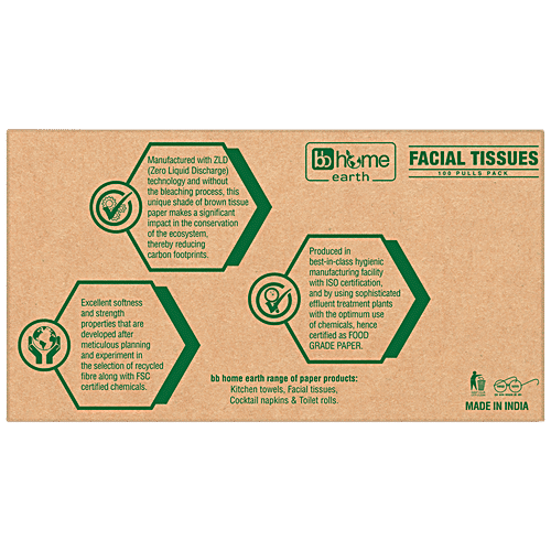 Buy BB Home Earth Facial Tissue For Face & Skin - 2 Ply, Soft, Hygienic ...