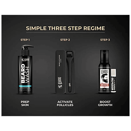 Buy Beardo Don Beard Growth Pro Kit - All Round Regimen For Growth ...