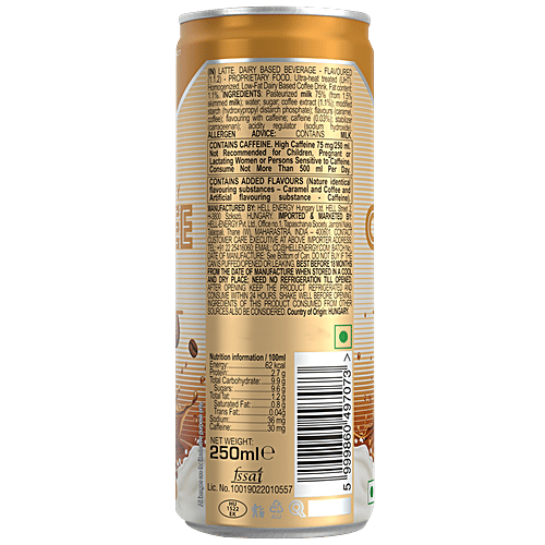 Buy HELL ENERGY Coffee - Provides Strength, Latte Flavour Online at ...