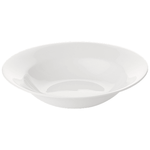 Buy Claycraft Ceramic Basic Soup Plate - Plain White, 7" Online at Best ...