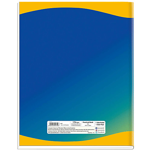 Buy Navneet Youva Combined Practical Notebook - One Side Plain One Side ...
