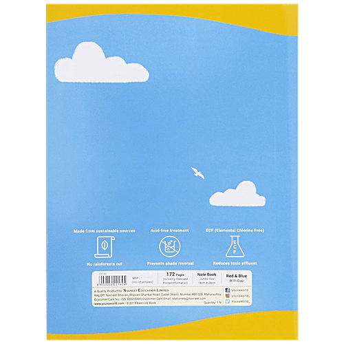 Buy Navneet Youva Soft Bound Notebook - Premium Quality Paper, 172 ...