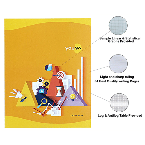 Buy Navneet Youva Graph Notebook - 280 mm x 220 mm, Soft Bound, 64 ...