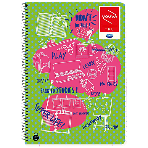 Buy Navneet Youva Spiral Bound Notebook - With 300, Pages, Premium ...