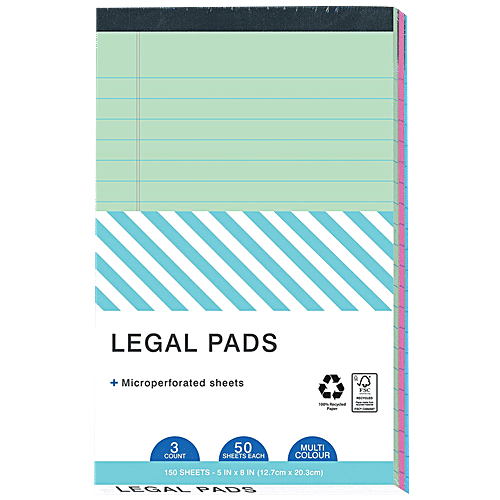 Buy Navneet Youva Canary Legal Pad - With High Quality, Paper, 50 ...