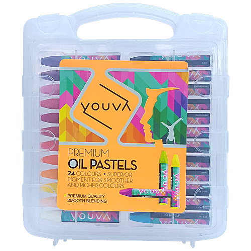 Buy Navneet Youva Premium Oil Pastel Colours - Pigmented & Smooth, Convenient Grip Online at ...