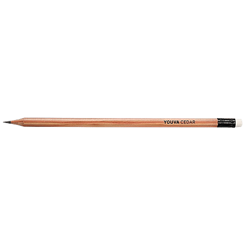 Buy Navneet Youva Cedar Pencils - With Eraser Tip, Natural Wooden ...