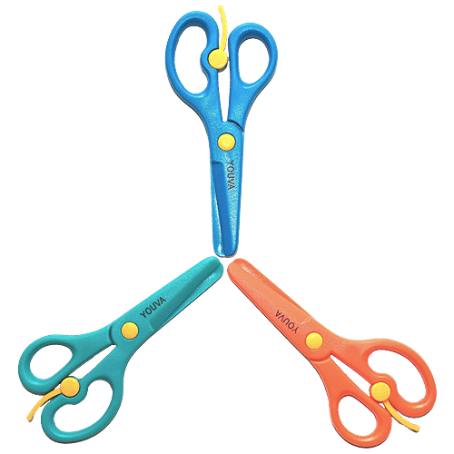 Buy Navneet Youva Kids Scissors - With Round Tip & Spring Mechanism ...