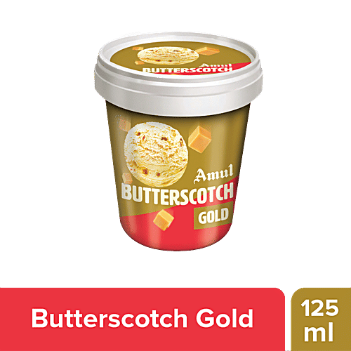 Buy Amul Butterscotch Gold Ice Cream - Sprinkled With Cashew Praline ...