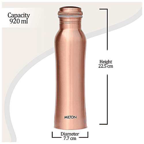 Buy Milton Copper Bottle - Copperas 1000, 99.9% Pure Metal, For Health ...