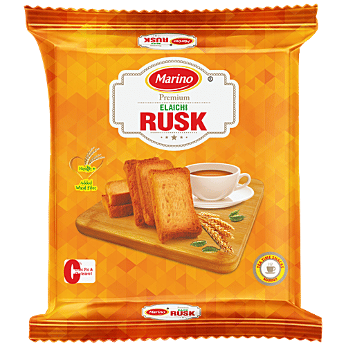 Buy Marino Premium Rusk - Elaichi, Wheat Fibre Rich, Light & Crisp ...